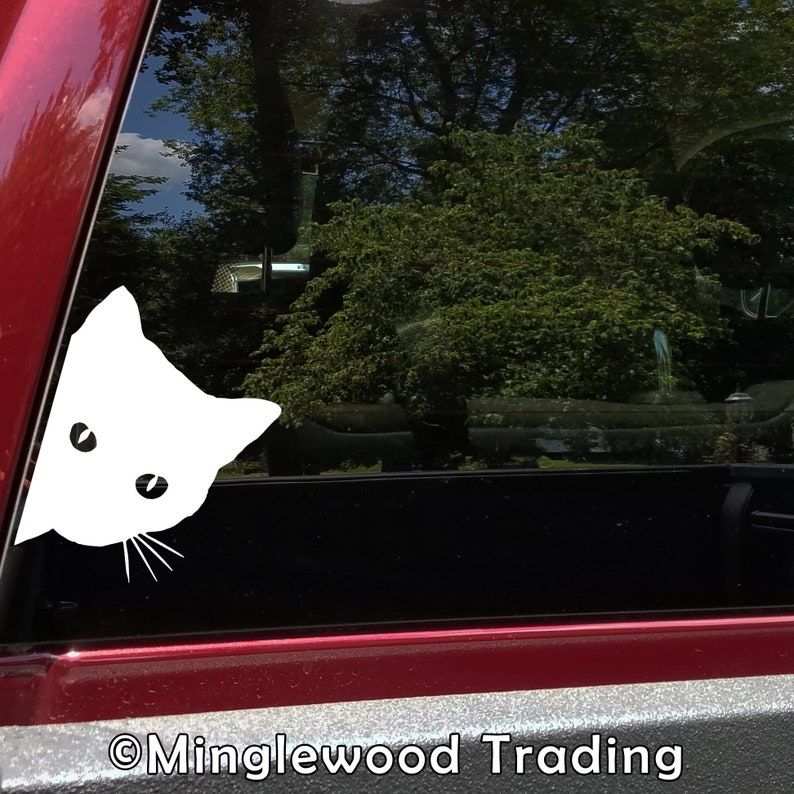 Cat Peeking Vinyl Decal Sticker - Feline Pet - Etsy