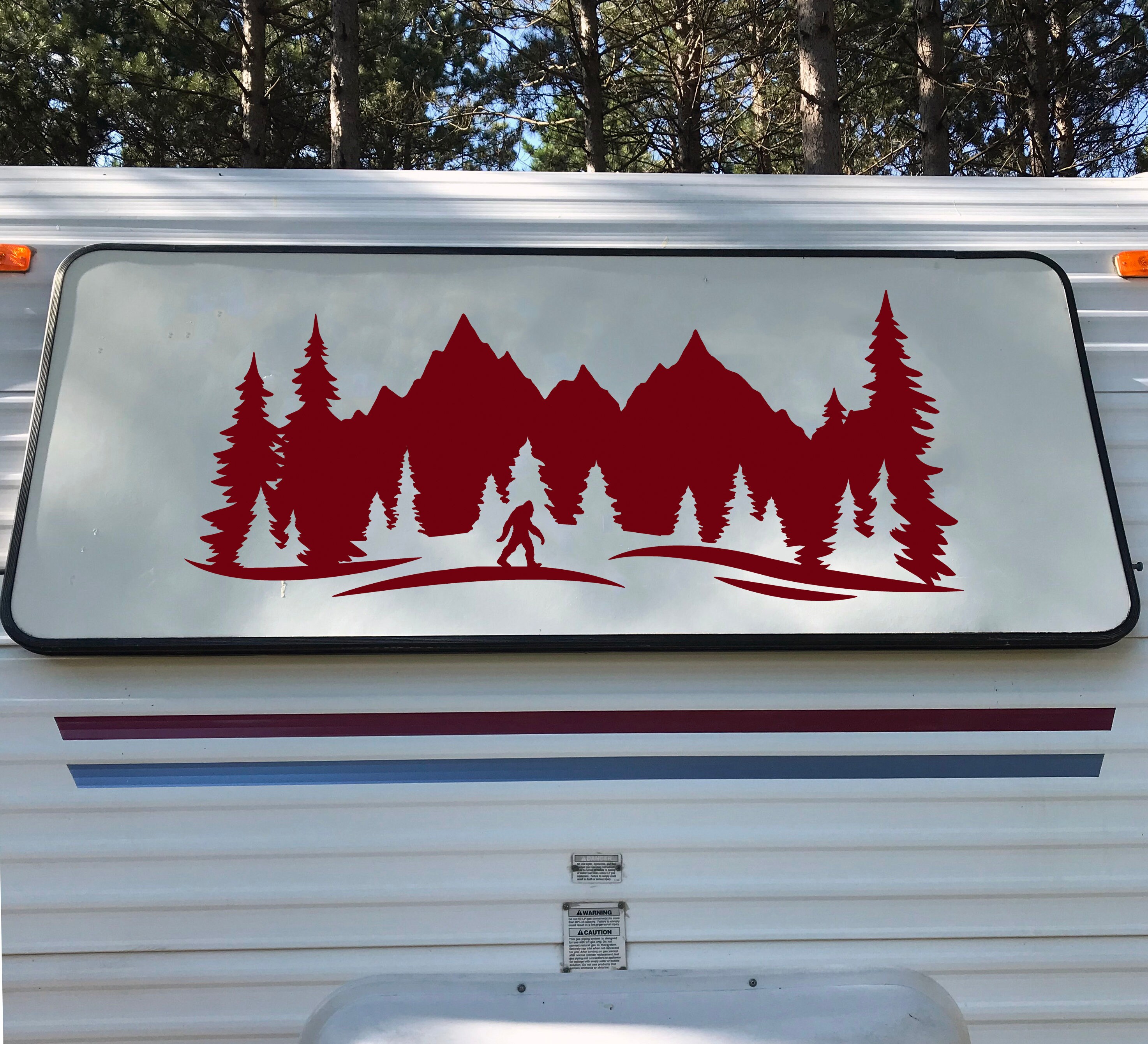 Bigfoot Forest Trees Scene V1 Vinyl Decal RV Camper Graphics - Etsy