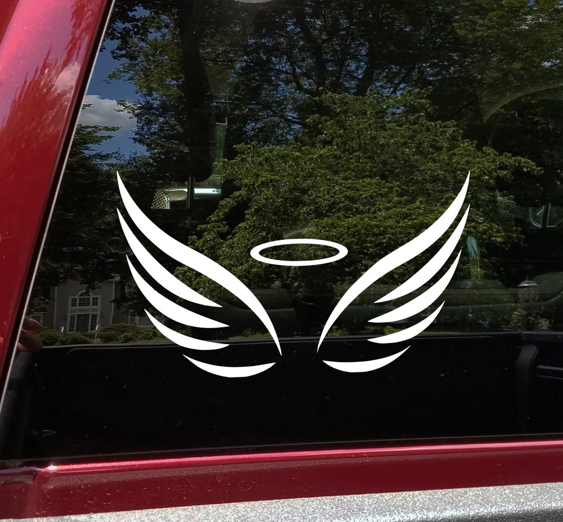 Angel Wings Vinyl Decal V2 | Custom Wing Stickers | Die Cut Sticker - Etsy