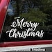Merry Christmas Vinyl Decal Sticker V2 | Door Greeting Xmas Holiday ...