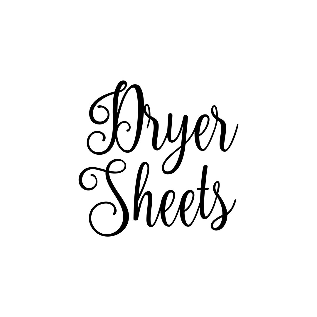 Dryer Sheets Vinyl Sticker - Laundry Room Home Organization Label - Die ...