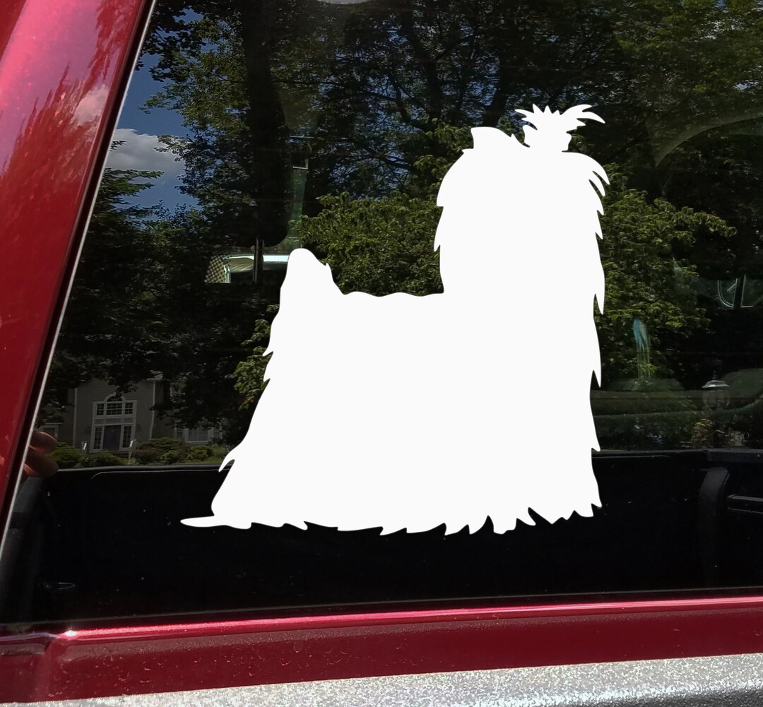 Yorkshire Terrier Vinyl Decal V1 - Yorkie Dog Puppy Maltese Silky - Die ...