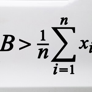 Be Greater Than Average Vinyl Decal - Math Equation - Die Cut Sticker ...