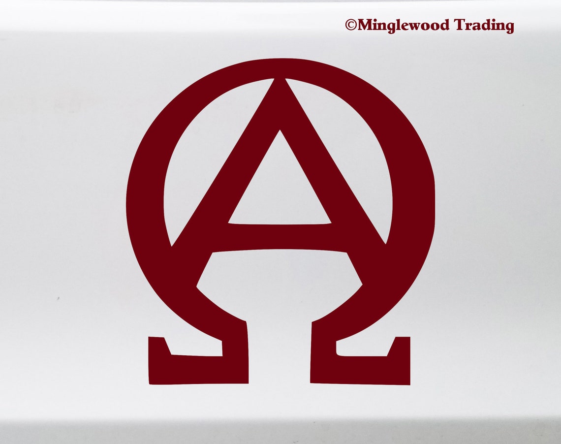 ALPHA OMEGA Vinyl Sticker Christian Symbol Beginning End - Etsy