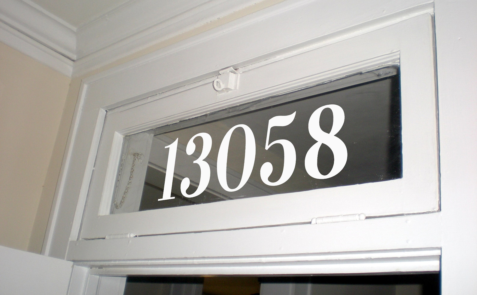 Custom Transom Window Numbers Vinyl Decal 3