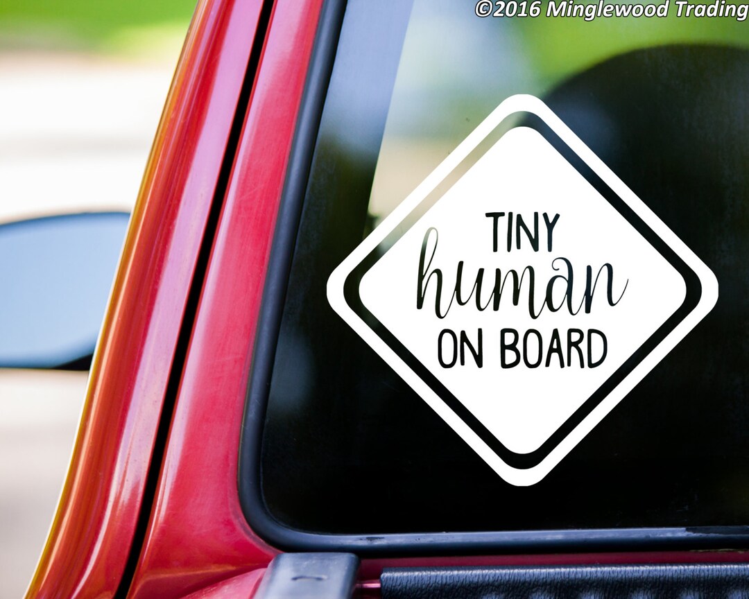 Tiny Human on Board Vinyl Decal Sticker - Baby Infant Car Sign - Etsy