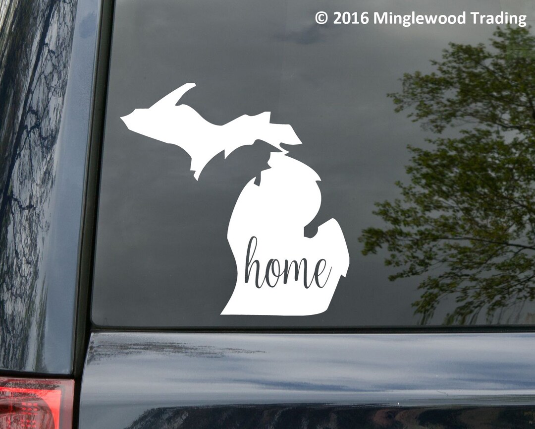 Michigan Home Vinyl Decal Sticker - MI State Detroit Lansing Upper ...