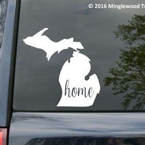 Michigan Home Vinyl Decal Sticker - MI State Detroit Lansing Upper ...