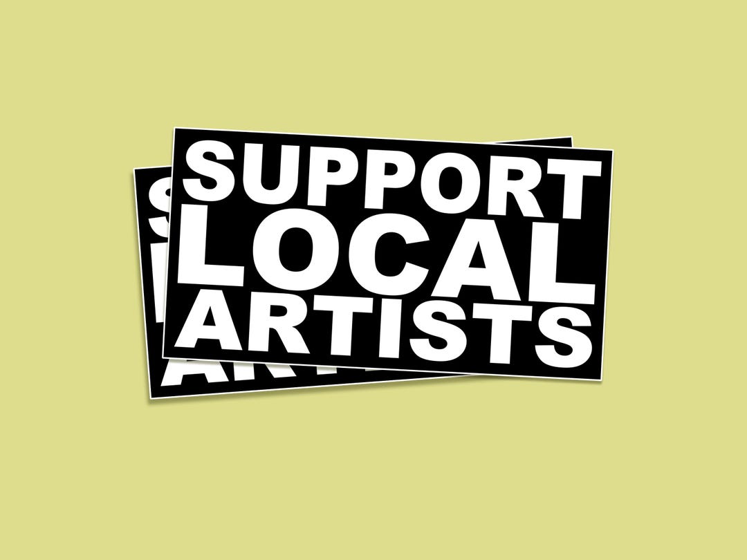 2-pack Support Local Artists Vinyl Stickers – Die Cut Waterproof ...