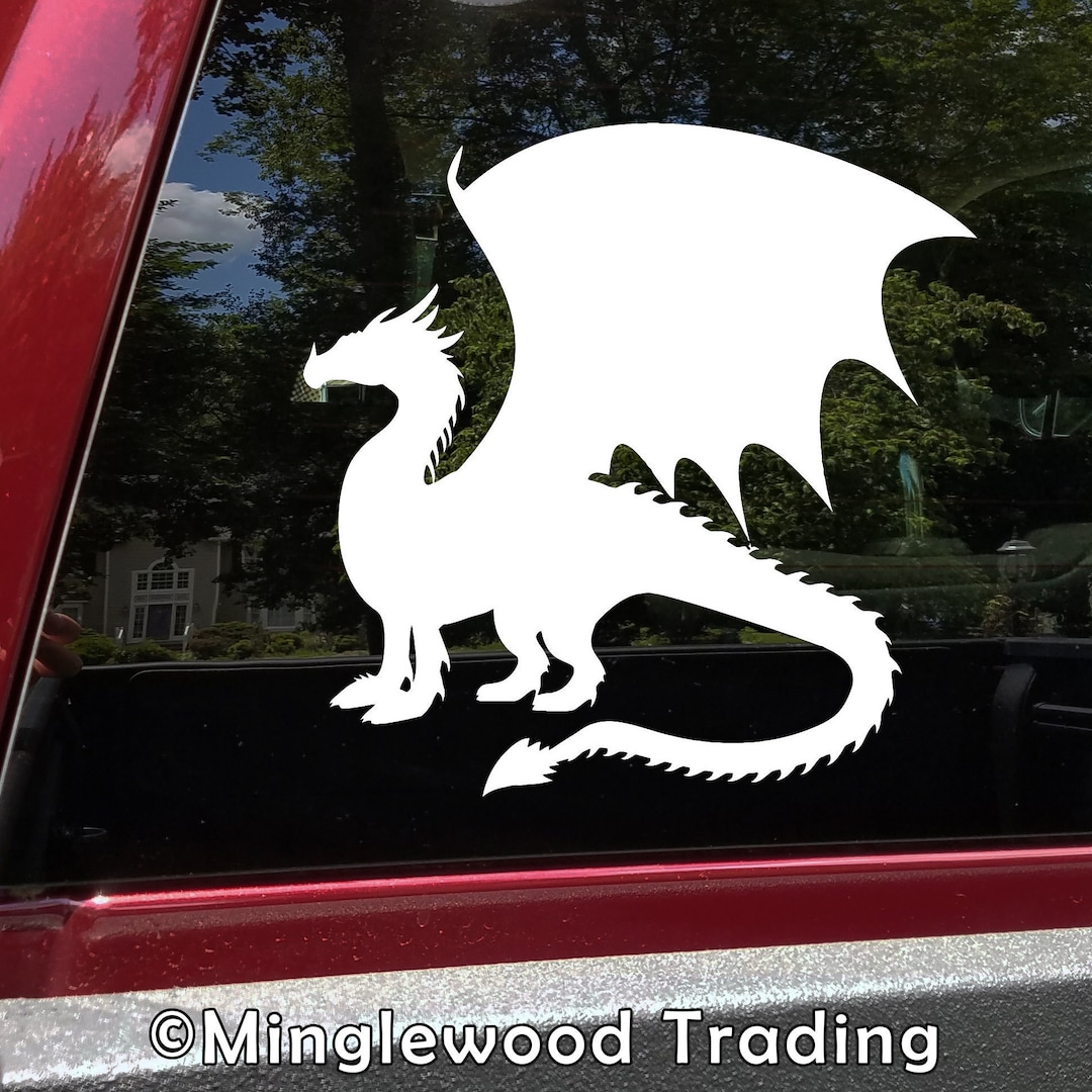 Dragon Vinyl Decal Sticker -V4- Wyvern Medieval Fantasy Gaming - Etsy