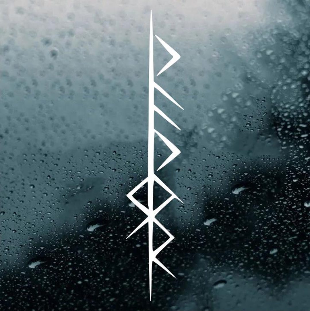 Warrior Bind Rune Vinyl Decal | Viking Bindrune Norse Mythology | Die ...