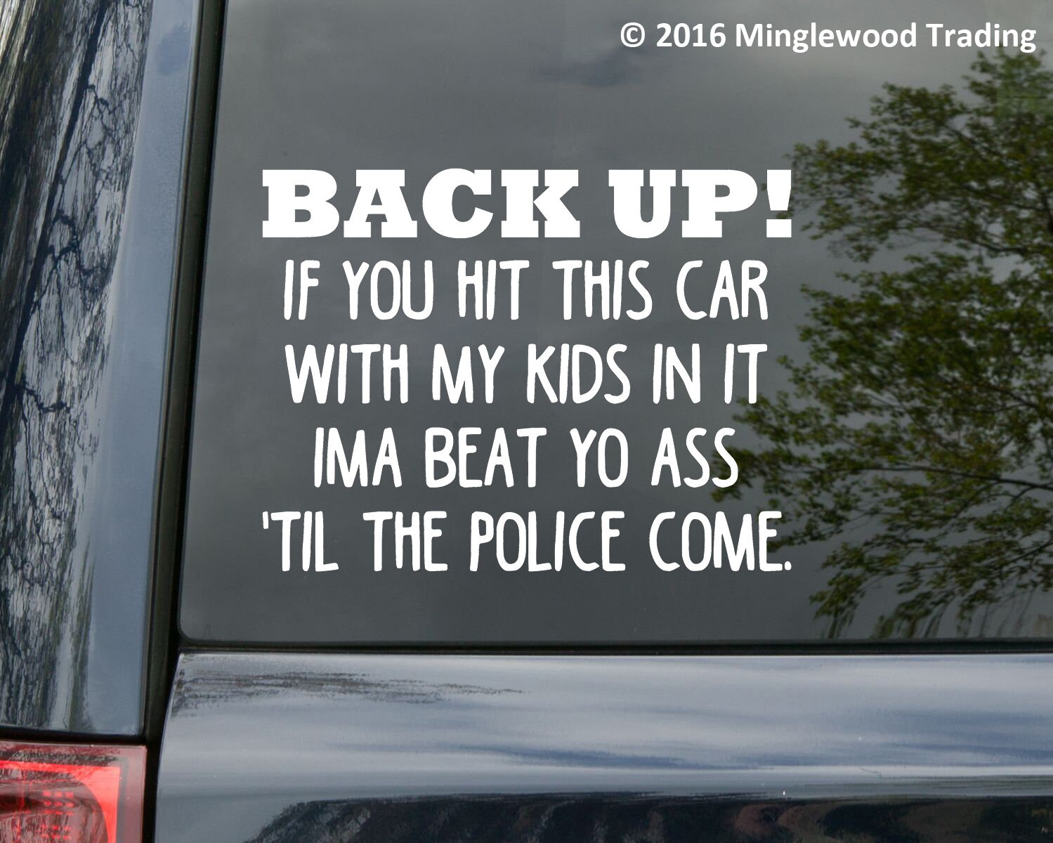 Back Up Vinyl Sticker Tailgating Driving Kids Babies - Etsy