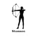 Archer With Personalized Name Vinyl Decal Sticker Female Bow Arrow ...