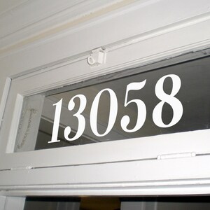 Custom Transom Window Numbers Vinyl Decal 3" to 12" Tall - Home Address ...
