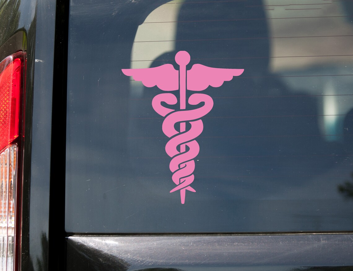 Caduceus Symbol Vinyl Decal Medical Logo Medicine ER Nurse | Etsy