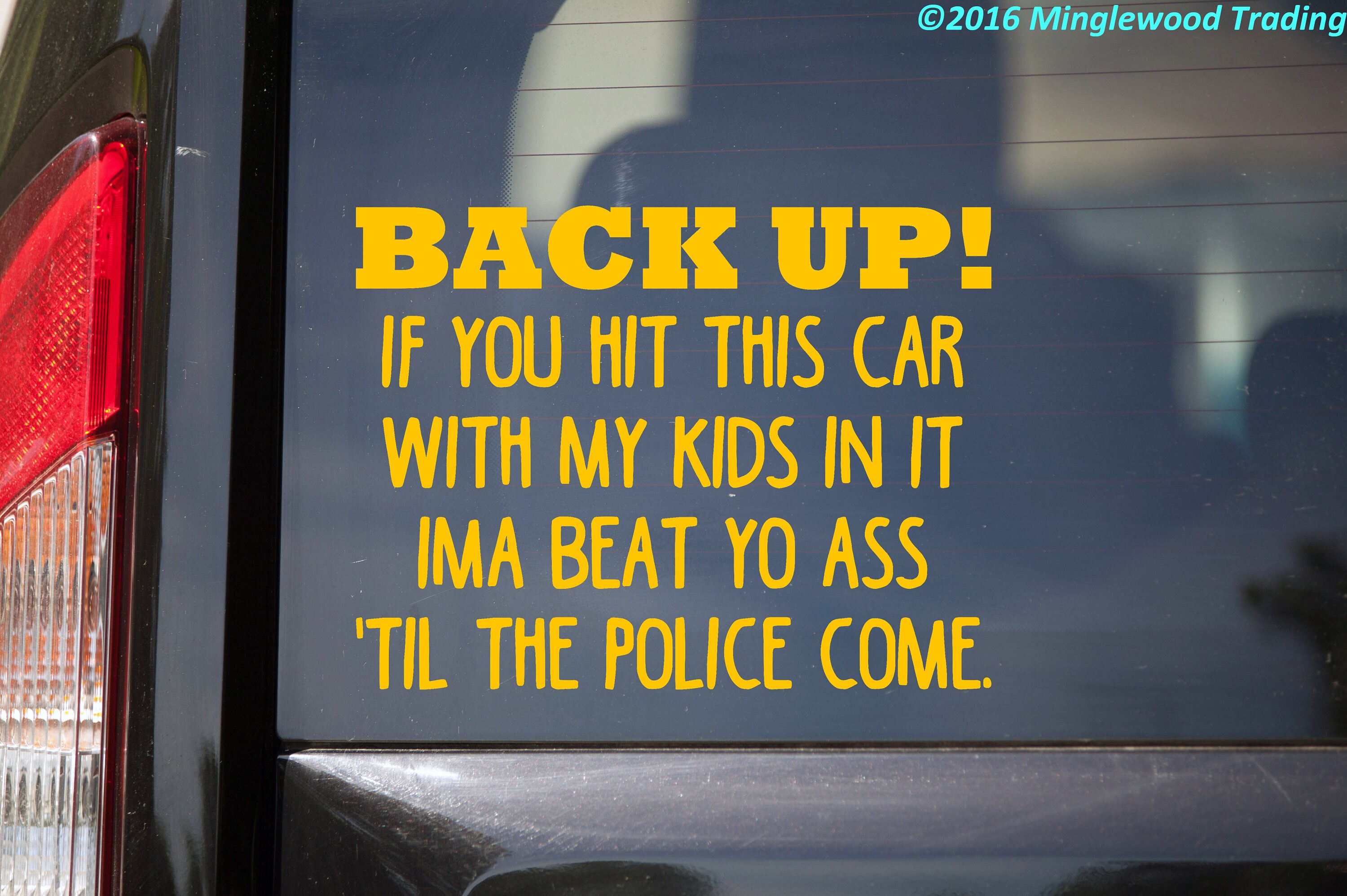 Back Up Vinyl Sticker Tailgating Driving Kids Babies - Etsy