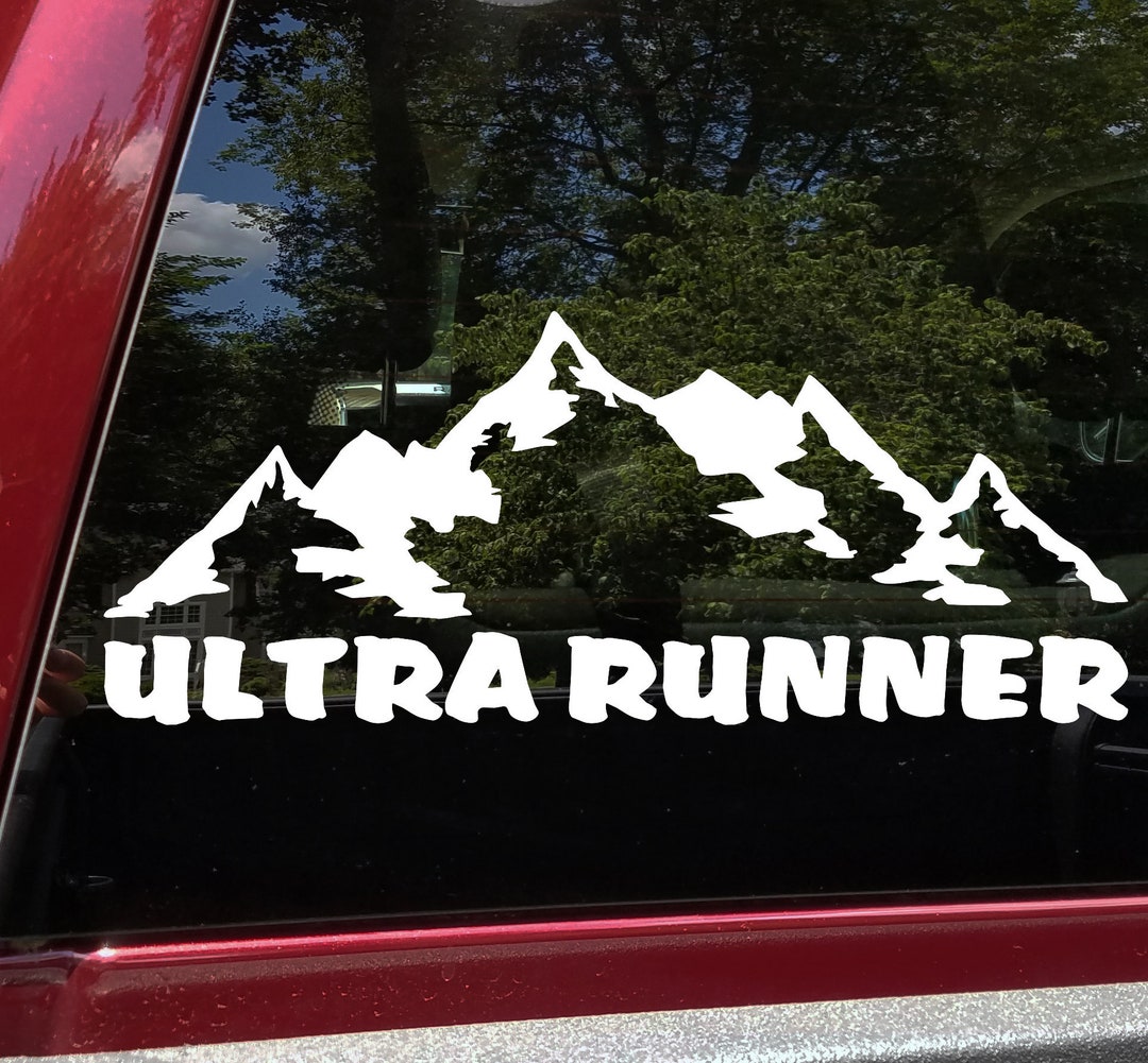 Ultra Runner Vinyl Decal V2 - Running Marathon Trail Mountains 100k ...