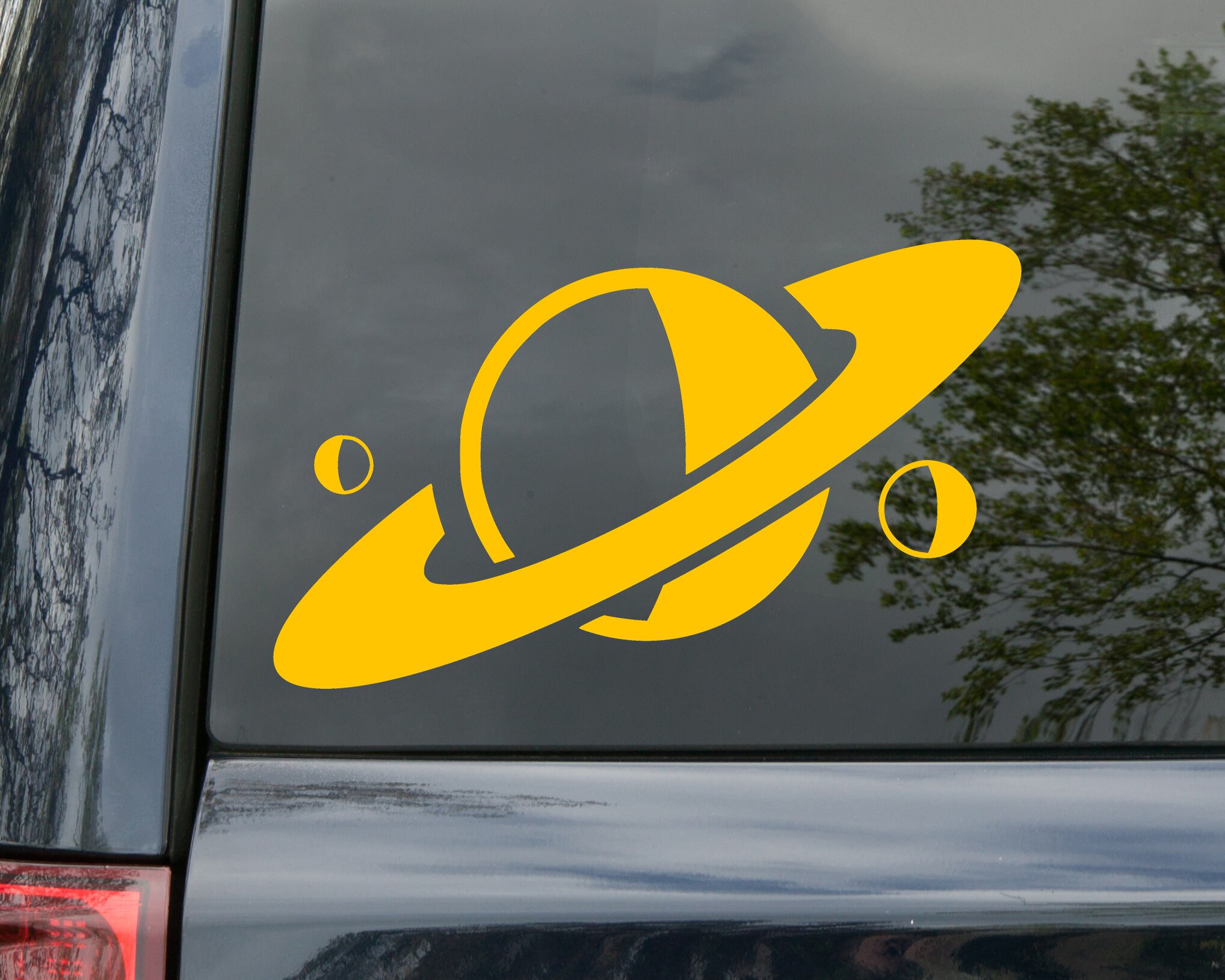 Planet Vinyl Decal Saturn Moon Rings Outer Space NASA Die | Etsy