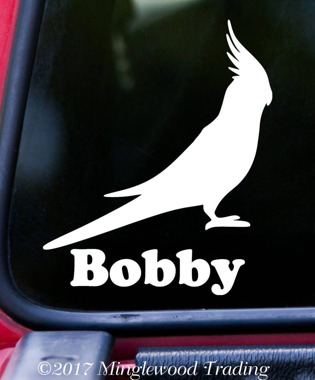 Cockatiel With Personalized Name Vinyl Decal Sticker - Cockatoo Bird - Etsy