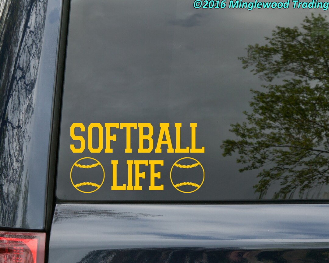 Softball Life Vinyl Decal Sticker - Fastpitch Slow Pitch - Etsy