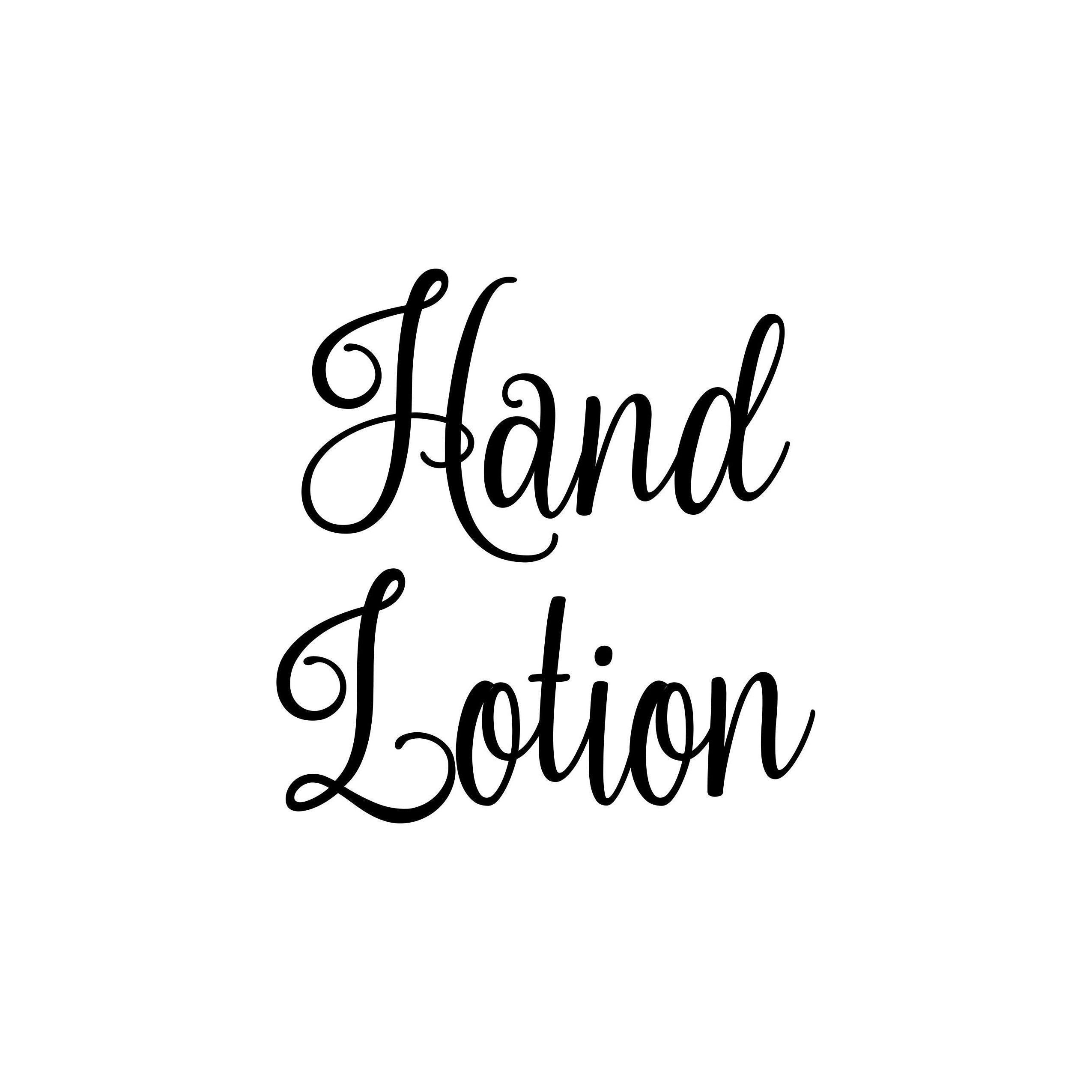 HAND LOTION Vinyl Sticker Bathroom Home Organization Label | Etsy