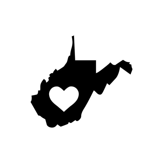2x WEST VIRGINIA HEART 2.5 Vinyl Decal Stickers State | Etsy