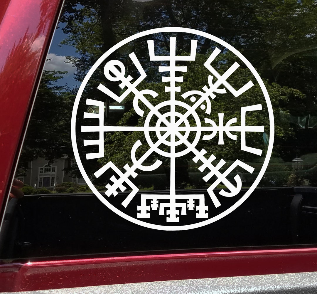 Viking Compass Vinyl Decal V4 - Norse Vegvisir Magic Rune Pagan - Die ...