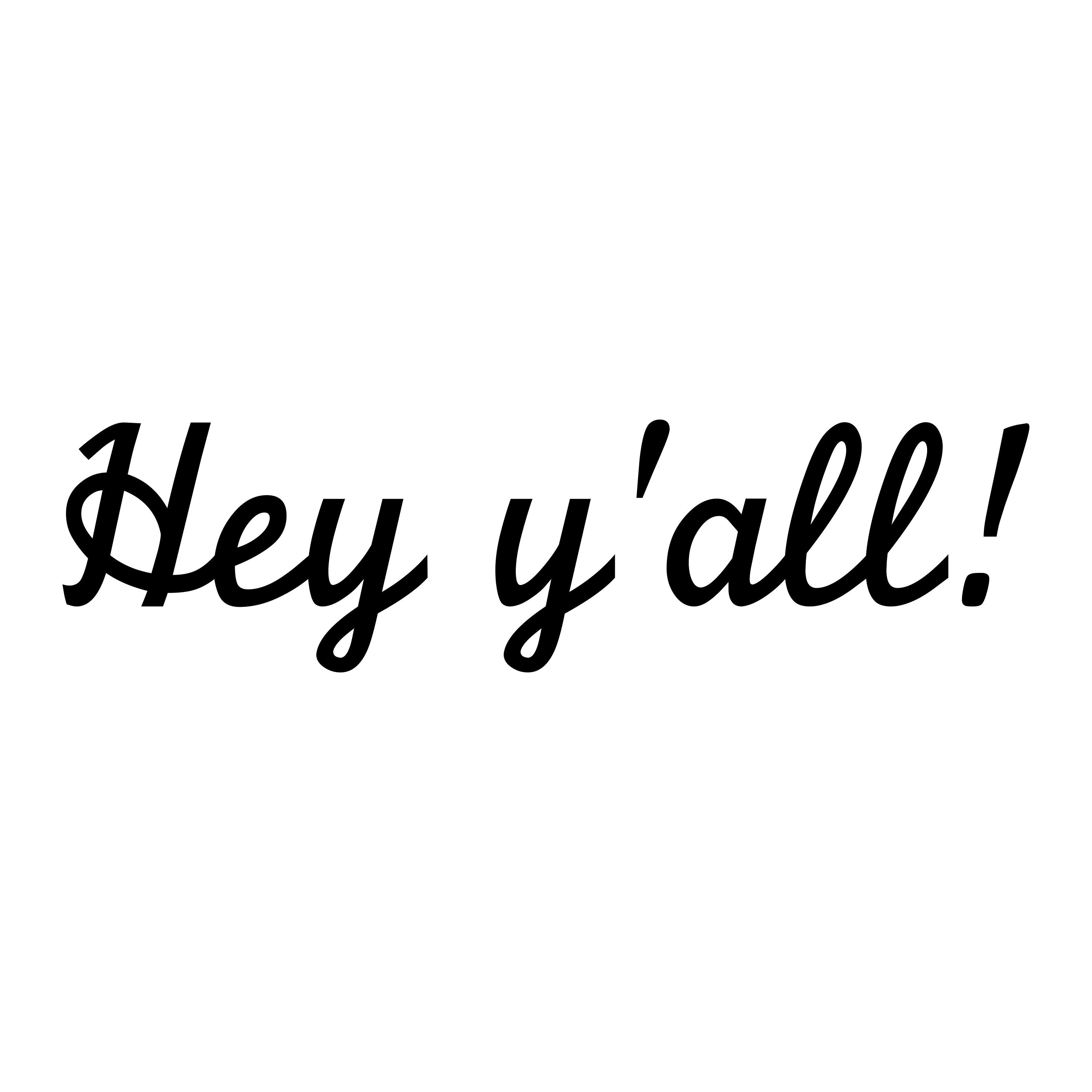 Hey Y'all! Vinyl Decal - Door Southern Greeting House Home - Die Cut ...