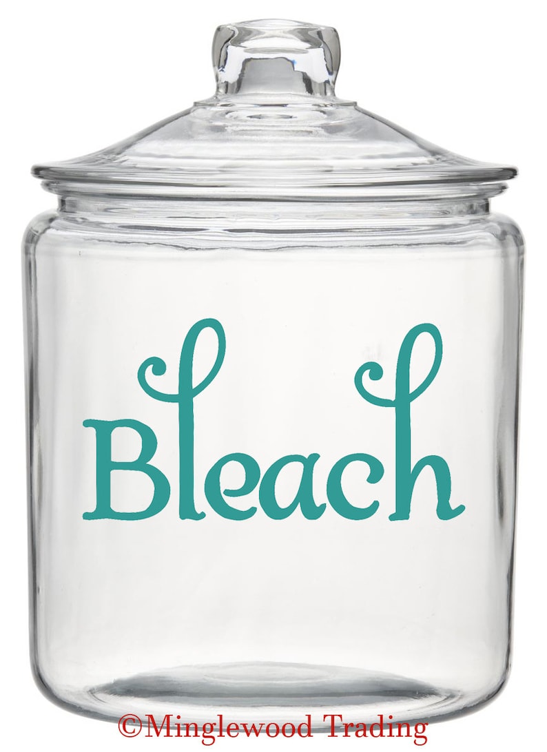 BLEACH Vinyl Decal Sticker Laundry Room Label SWASH | Etsy