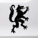 Heraldic Wolf Vinyl Decal V2 - Coat of Arms Heraldry Charge - Die Cut ...