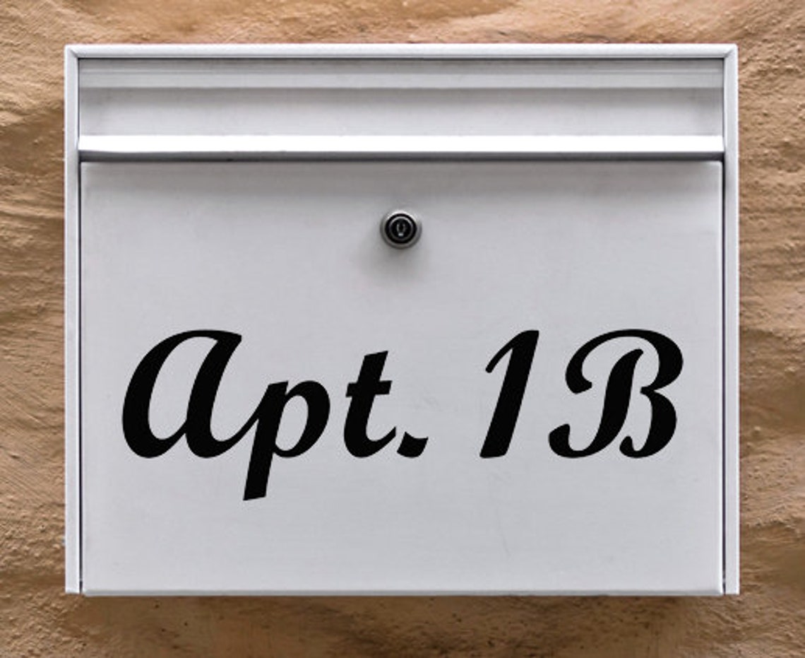 Script Mailbox Numbers Custom Vinyl Sticker 1 to - Etsy