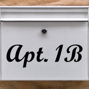 Script Mailbox Numbers - Custom Vinyl Sticker - 1" to 10" Tall - Name ...