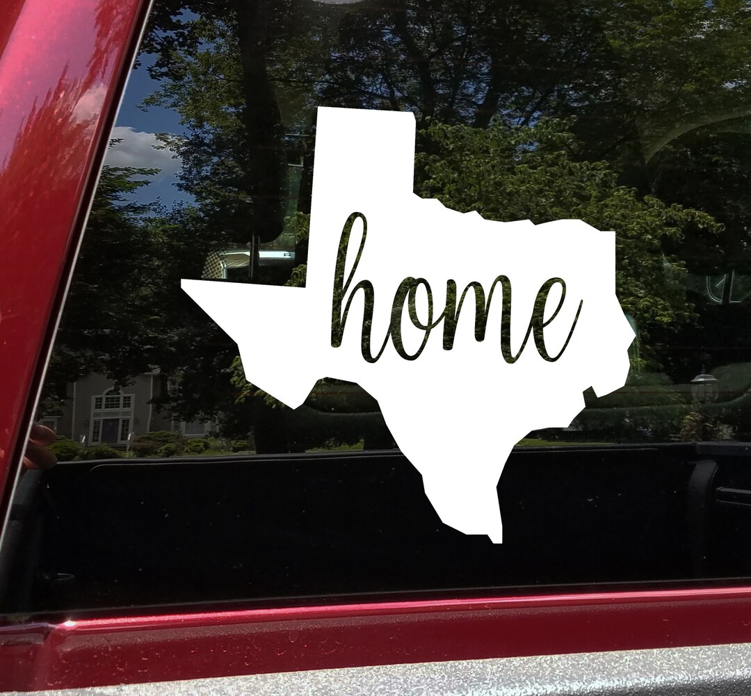 Texas Vinyl Decal - Home Lone Star State Native Texan - Die Cut Sticker ...