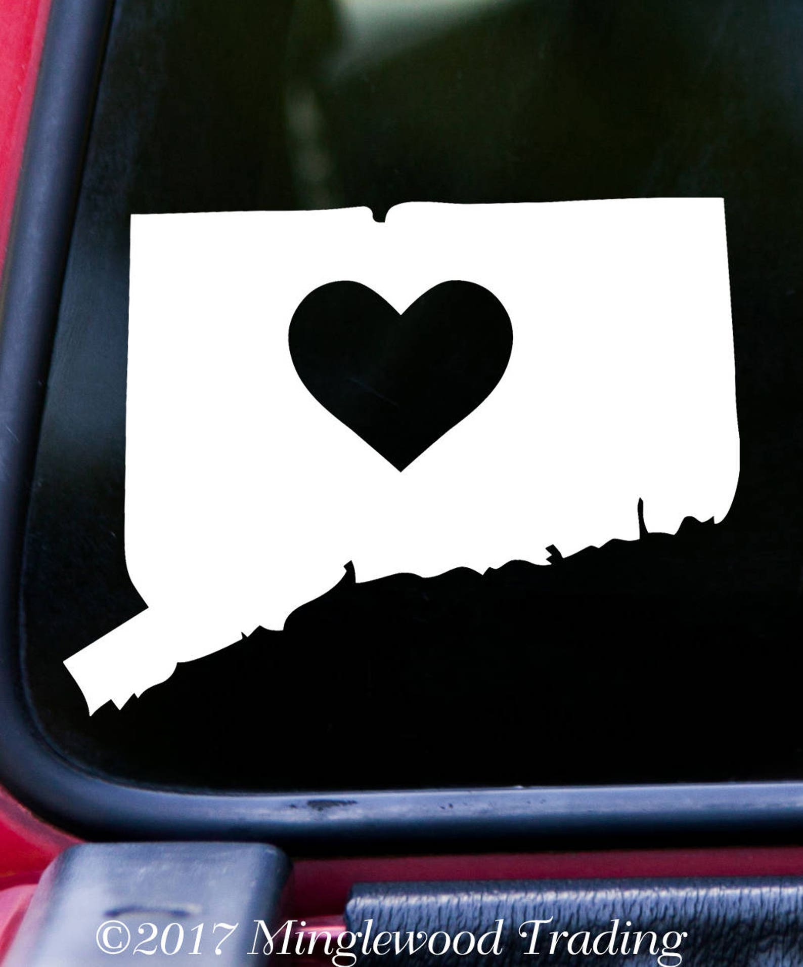 CONNECTICUT HEART State Vinyl Decal Sticker Love CT | Etsy