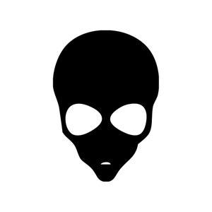Alien Head Vinyl Decal Sticker - Space UFO Martian NASA Area 51 - Etsy