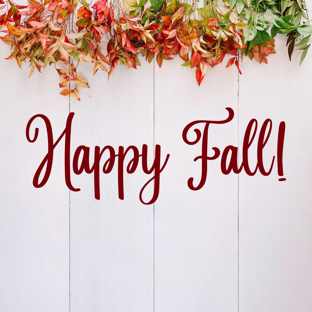 Happy Fall! Vinyl Sticker V1 | Custom Halloween Autumn Fall Sticker for ...