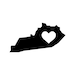 Kentucky Heart Vinyl Decal Love Home State Bluegrass KY - Etsy