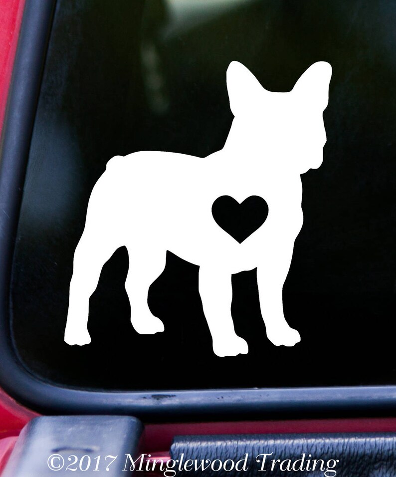 French Bulldog Heart Vinyl Decal Sticker - Frenchie Love Dog Puppy - Etsy
