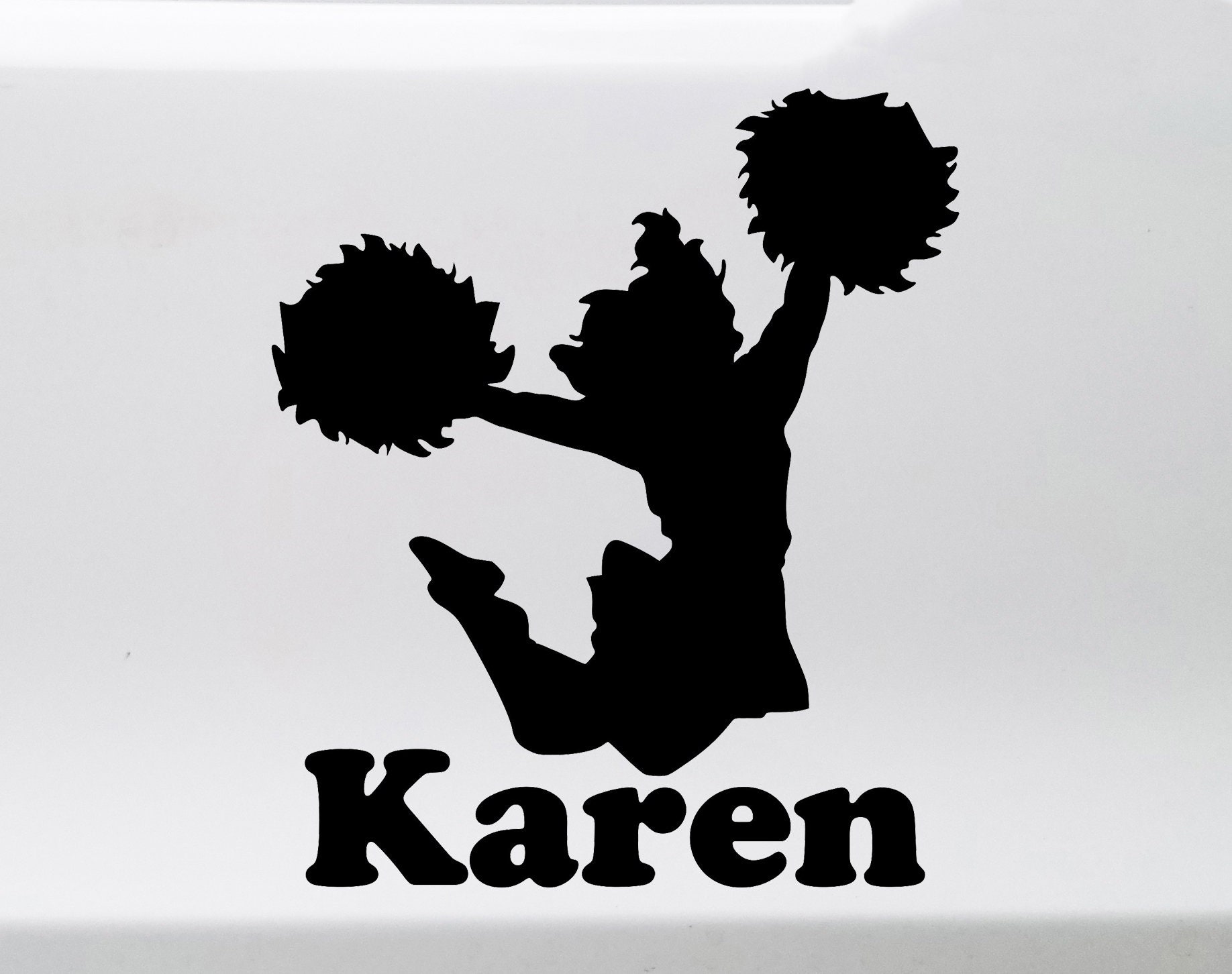 Cheerleader Vinyl Decal With Personalized Name - Cheering Custom - Die ...