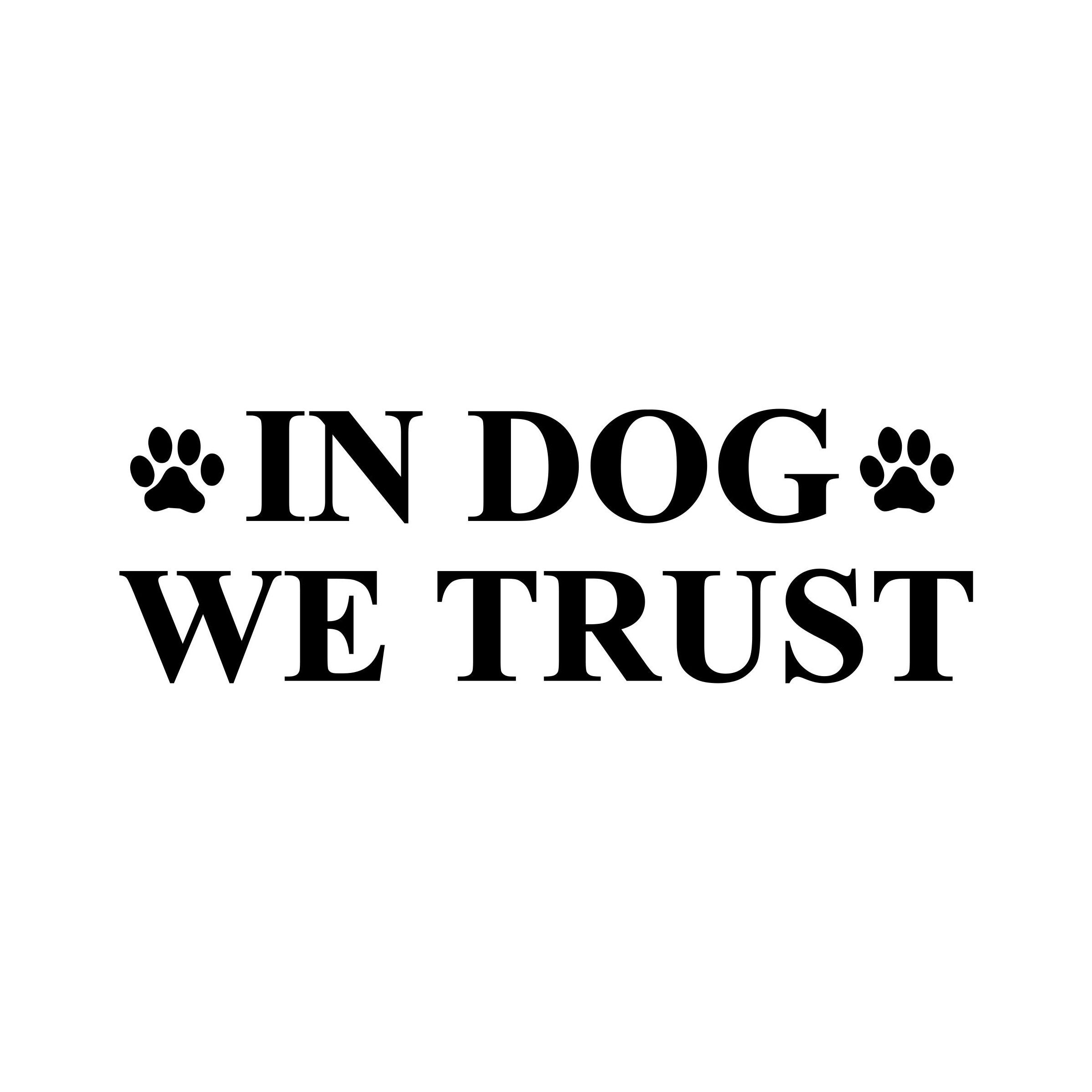 In Dog We Trust Vinyl Decal Sticker for Car Canine Pet - Etsy