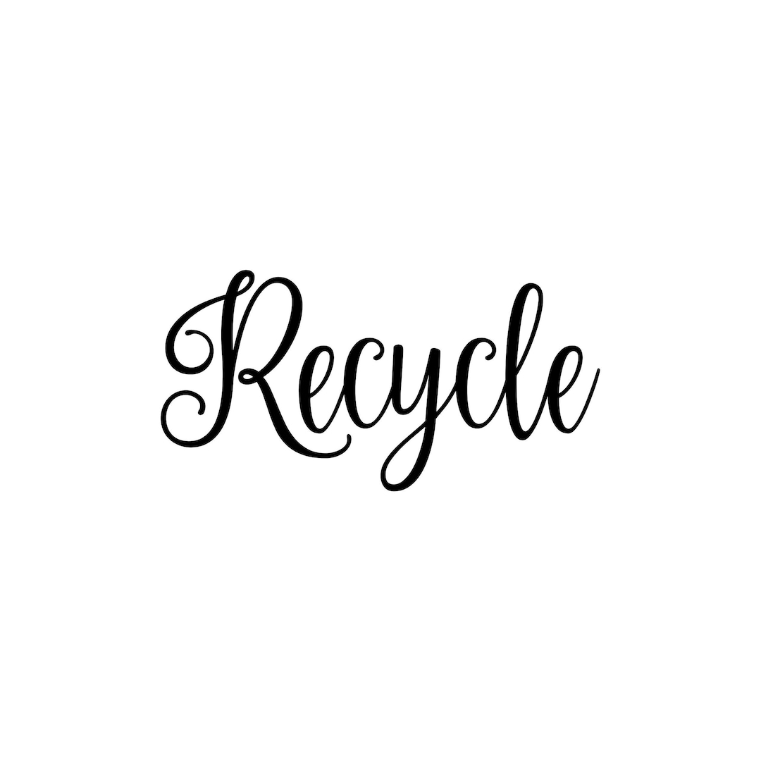 Recycle Vinyl Sticker - Kitchen Pantry Organization Label - Die Cut ...