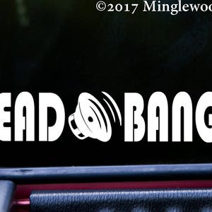 Headbanger V1 Vinyl Decal Sticker EDM Music Speaker Basshead Head ...