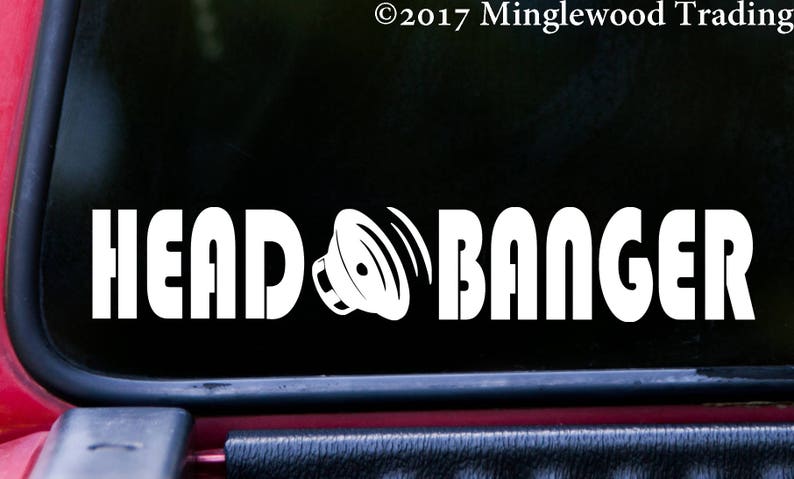 Headbanger V1 Vinyl Decal Sticker EDM Music Speaker - Etsy