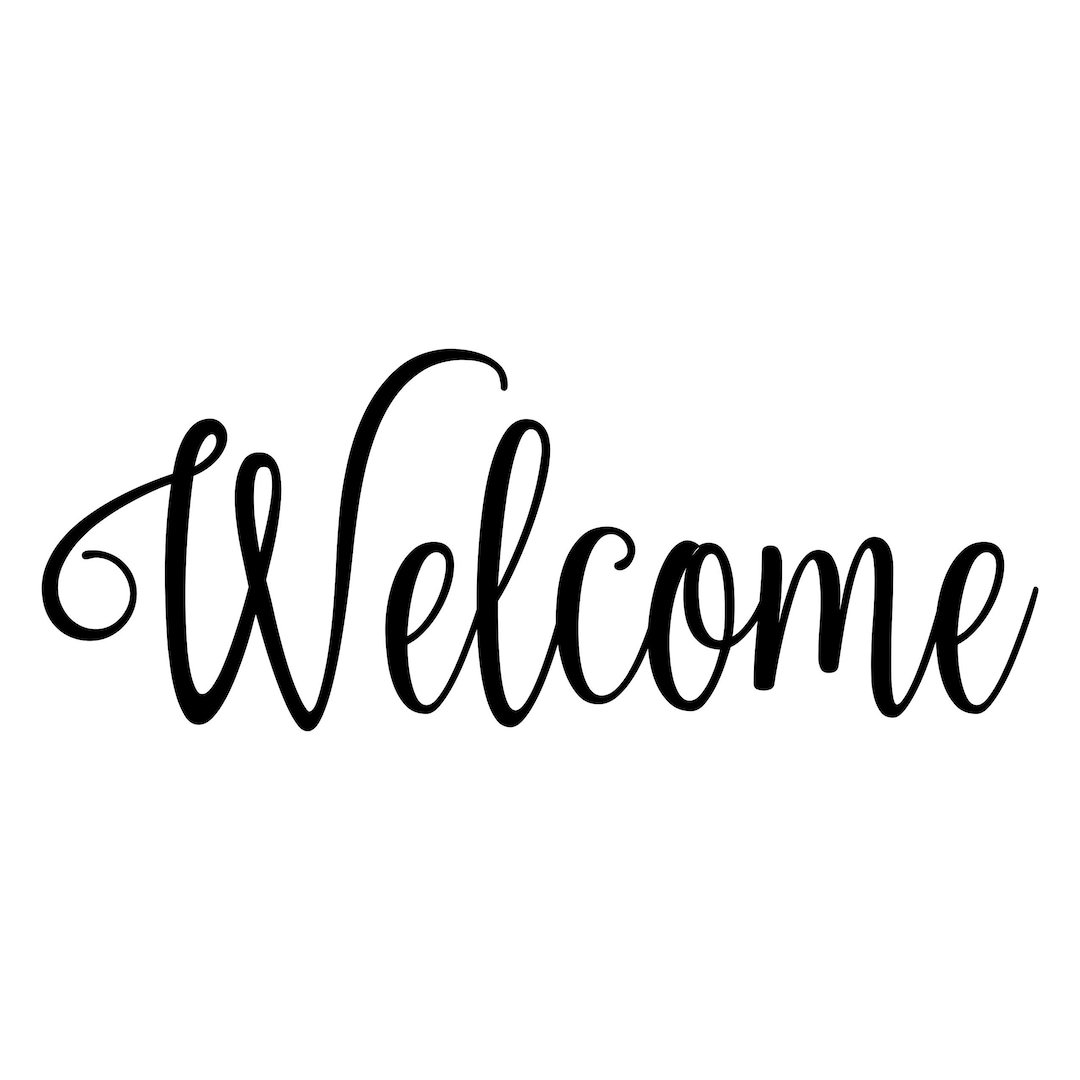 Welcome Vinyl Sticker - Home Wall Door Label - Die Cut Decal - Fancy - Etsy