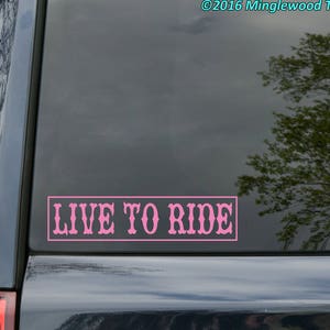 Live to Ride - Vinyl Decal Sticker - Motorcycle Life Bike Club - Etsy