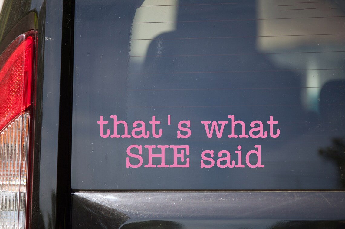 That's What She Said Vinyl Decal Die Cut Sticker | Etsy