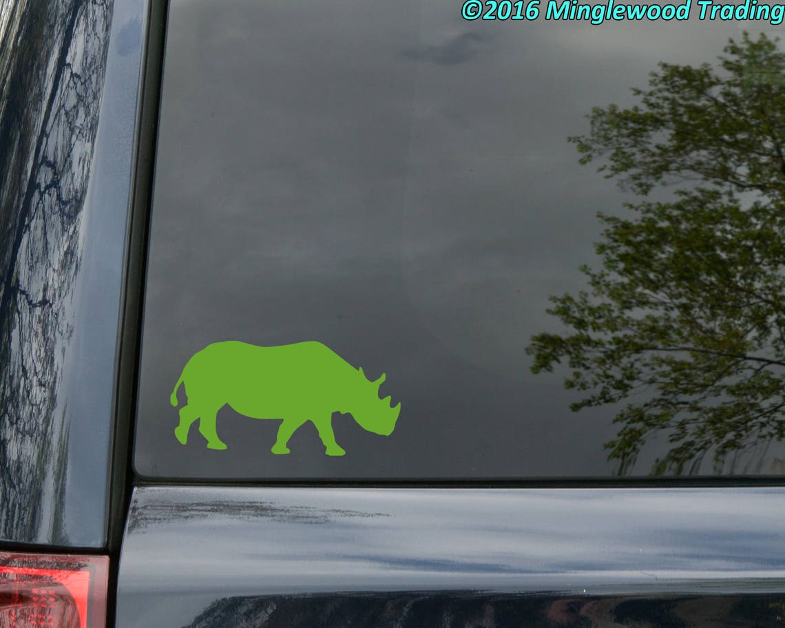 Rhino Vinyl Decal Sticker Rhinoceros Africa Animal Horn - Etsy