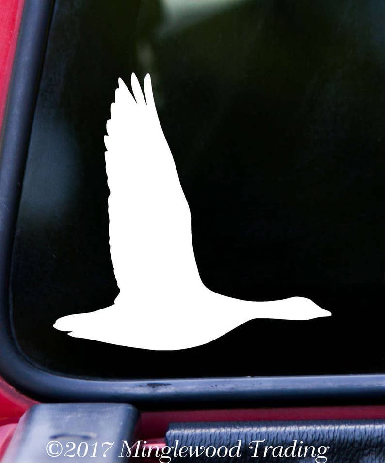 FLYING GOOSE Vinyl Decal Sticker Waterfowl Bird Canada Geese | Etsy