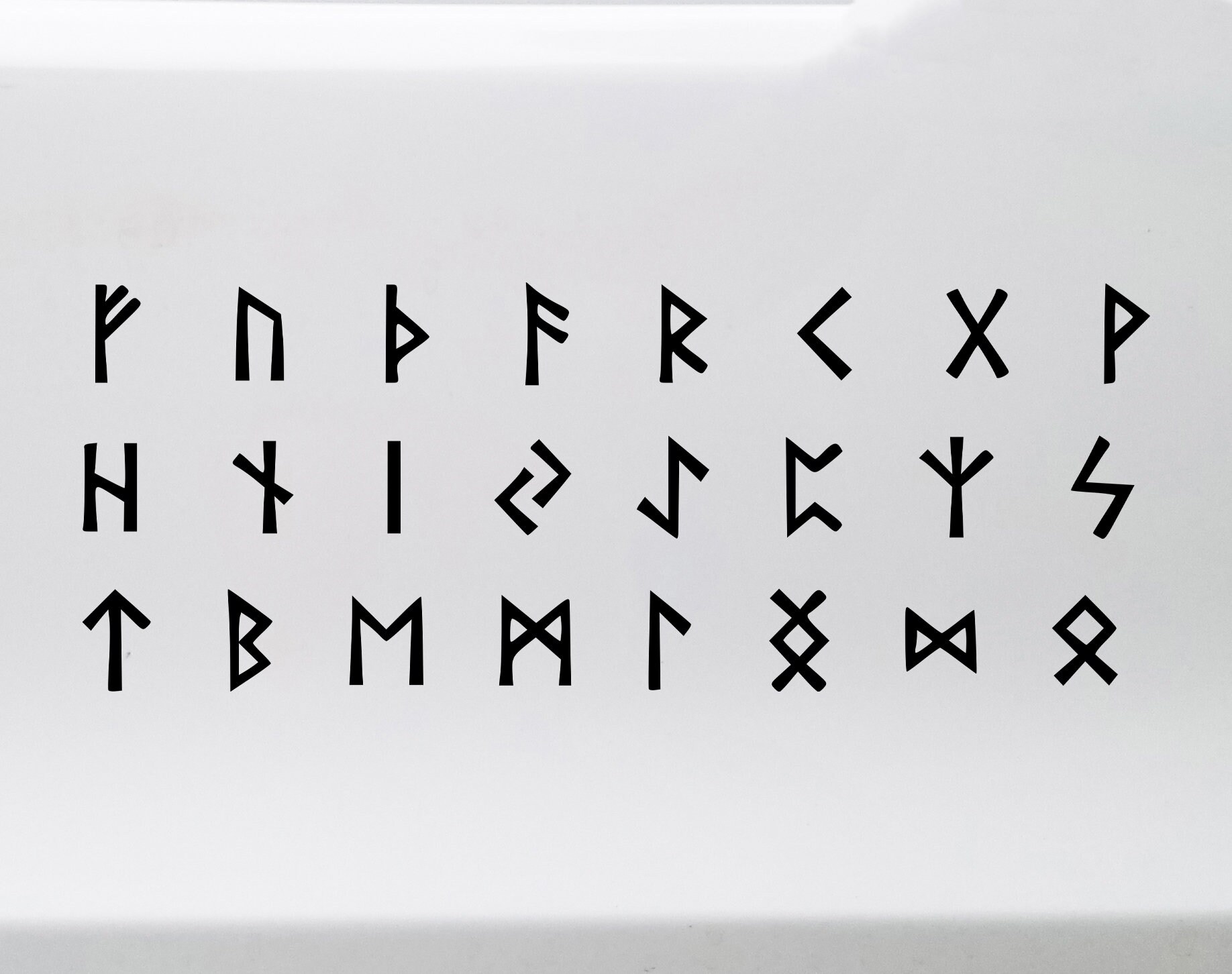 Full Set of 24 Runic Alphabet Vinyl Decals Elder Futhark | Etsy