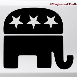 Republican Party Elephant Vinyl Sticker - Logo Symbol - Die Cut Decal ...